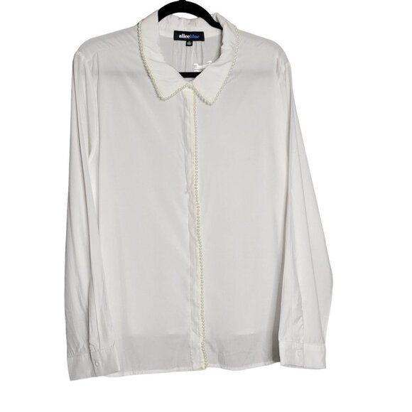 Alice Blue | Tops | Nwt Alice Blue Womens 3x Button Front Blouse Faux ...